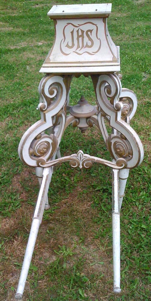 A2274 Antique French Religious Statue Stand