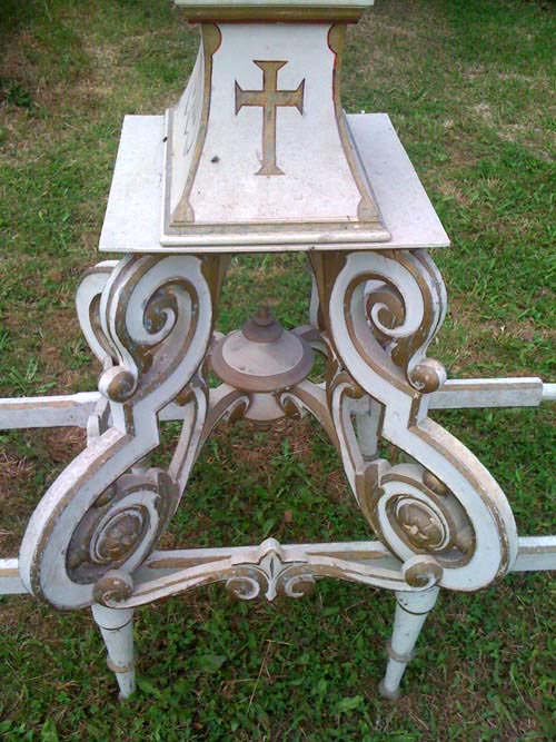 A2274 Antique French Religious Statue Stand