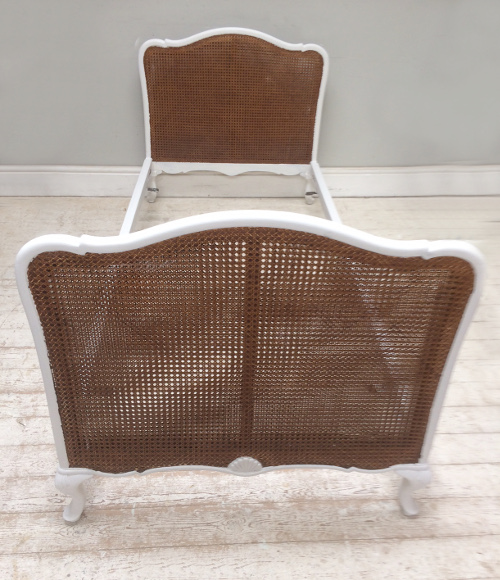 IB4737 OLD FRENCH CANE SINGLE BED
